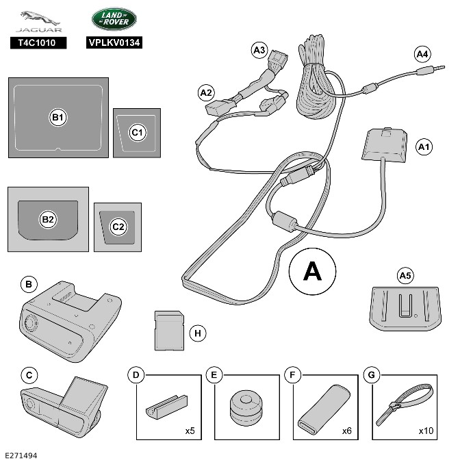 2014.0 RANGE ROVER SPORT (LW), 102-02 INTERIOR DASH CAM